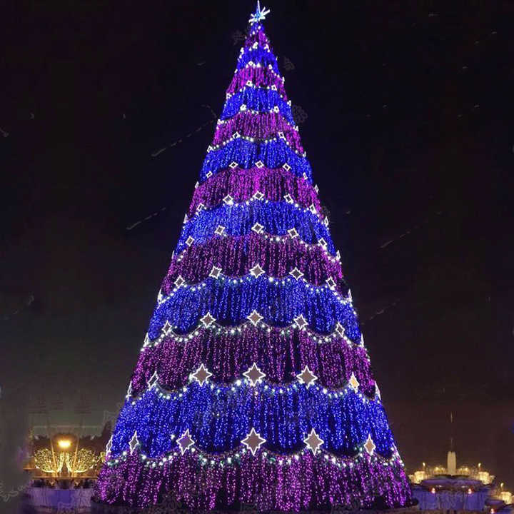10M 20M 30M Cheap Price Customized LED Artificial Christmas Tree Metal ...