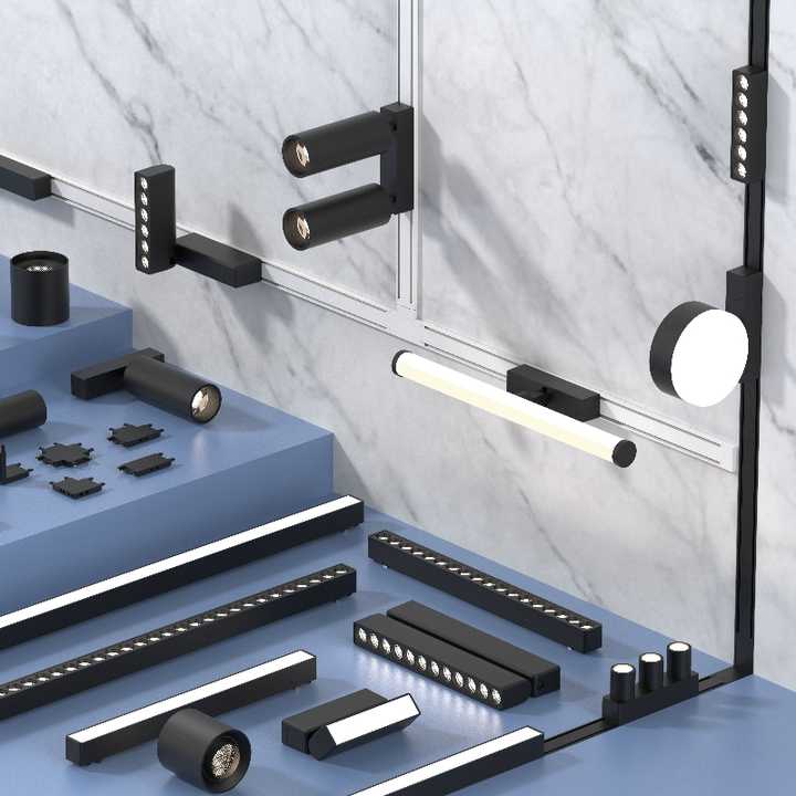 6mm Modern Magnetic Track Light Rail 6W Cob Spotlight 48V Aluminum 6mm ...