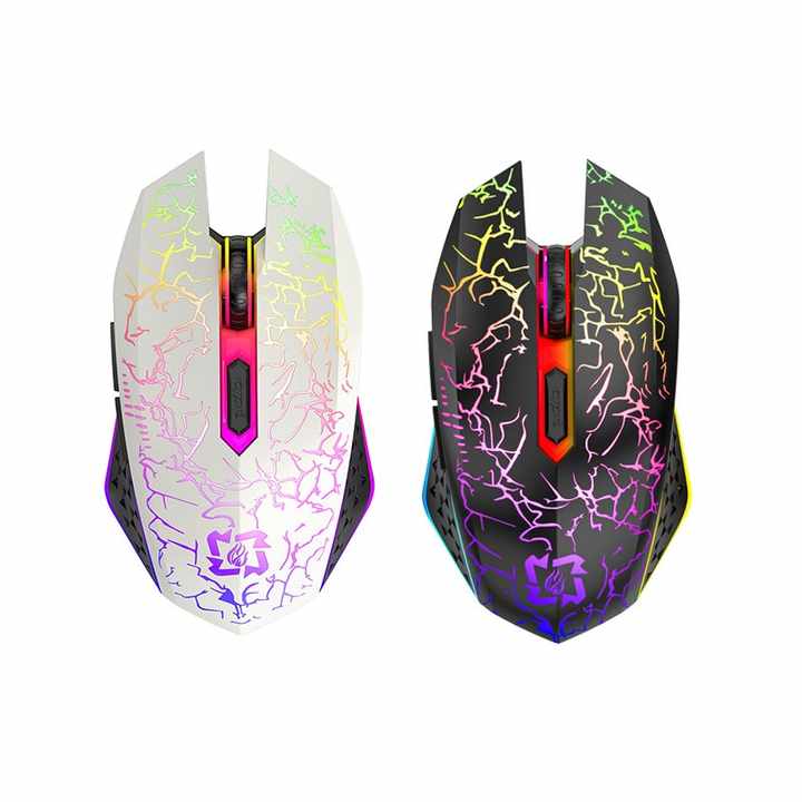 Dual Mode RGB Backlit Ergonomic 6D Mouse Type C Rechargeable BT 2.4G Wireless Optical Tracking ...