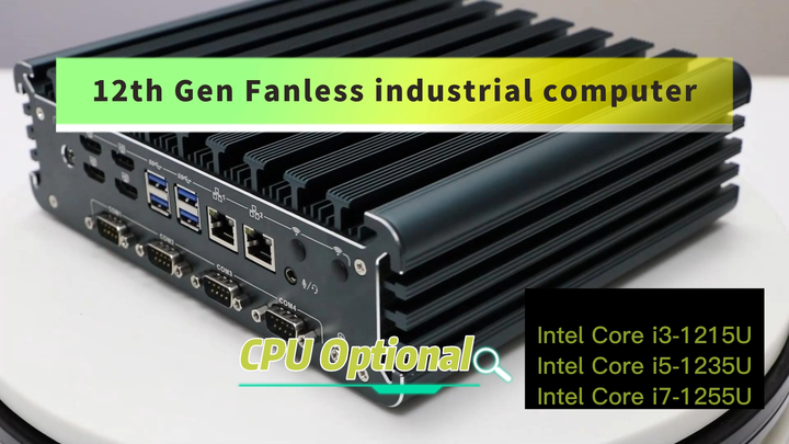 Embedded Fanless Industrial Computer I5 1235u for Automation