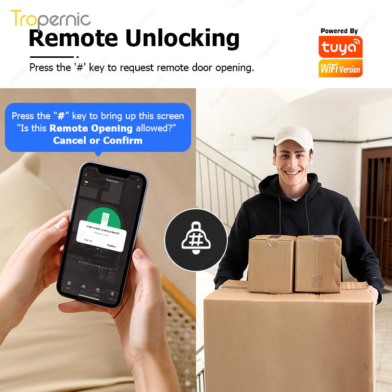 Tuya Remote Access Control Main Gate Designs Wrought Combination Gate ...