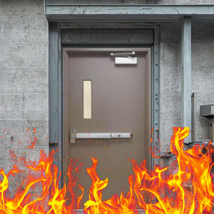 Custom Modern Design Security Fire Exit Door Galvanized Stainless Steel ...
