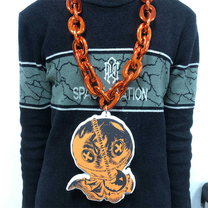 Customized Oversized Foam Sport Fan Gold Chains for Football Fans