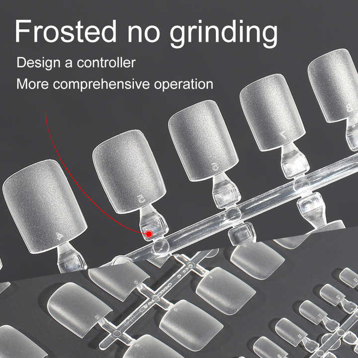 Wholesale French Matte Toenails Tips Extensions 30PCS/Strip Clear Full ...