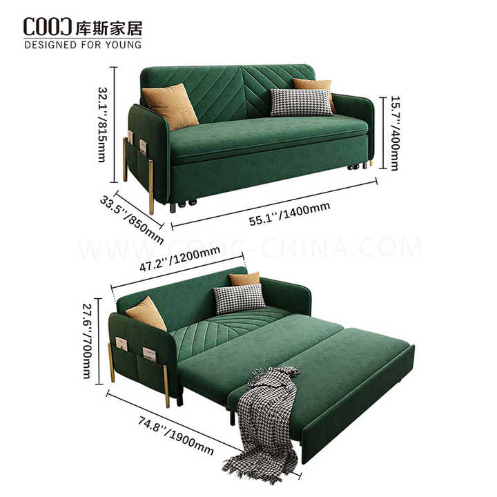 Modern Convertible Multifunction Futon Sofa - Space-Saving Furniture