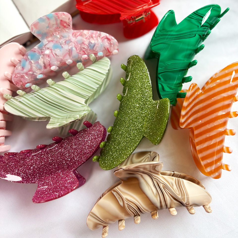 Kinling OEM Women's European and American Style Hair Claw Clip Stripe ...