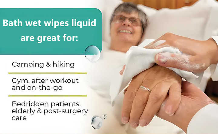 HUA Bath Wet Wipes Liquid Chemical Solution for Body Cleansing Wet ...