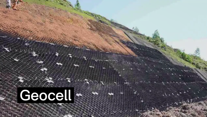 Polyethylene plastic gravel grid geocell erosion control 50mm height ...