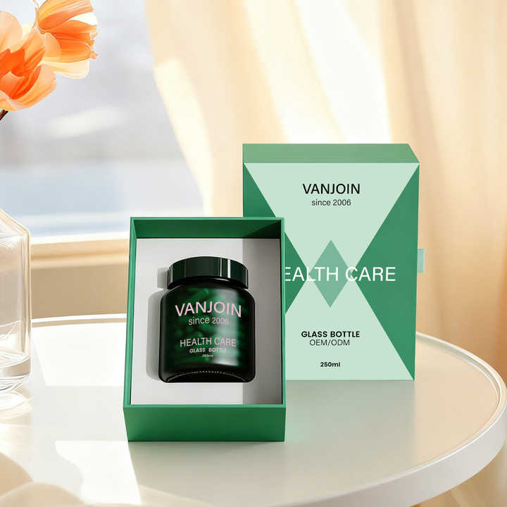 Premium Glass Vitamin Container Reusable High-Quality Supplement ...