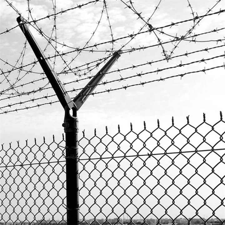 Black Heavy Duty Galvanized Chain Link Fence CAD Drawings