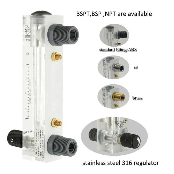 5 GPM Acrylic Panel Mount Flow Meter - Precise Liquid Control