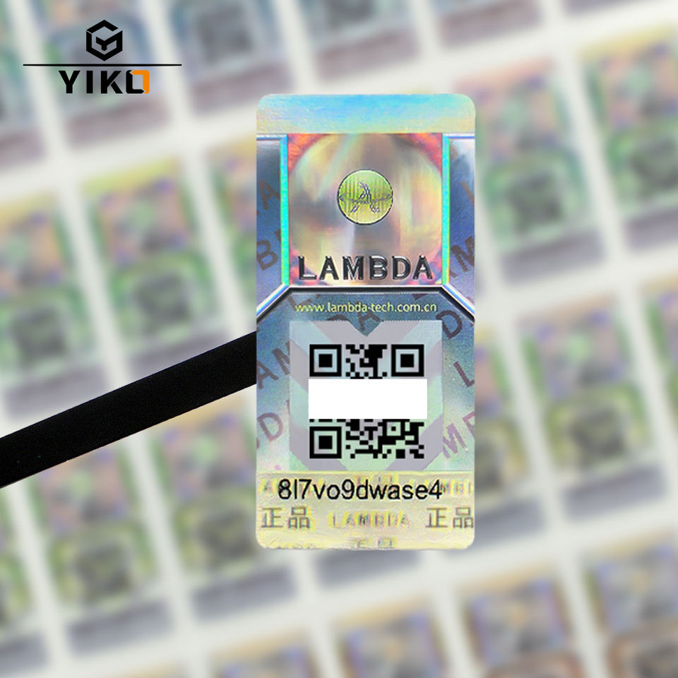Custom Security Code Sticker Label Sheet - Hologram Metal Foil