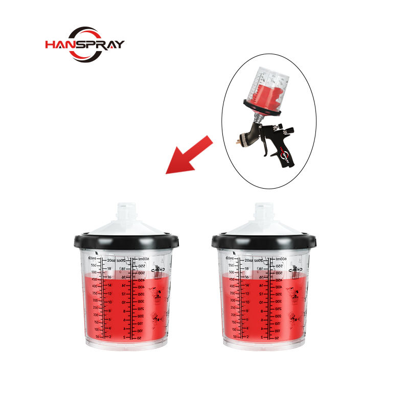 Hanspray SPS 4.0 Plastic Paint Spray Cup System with Lids for Car Body ...