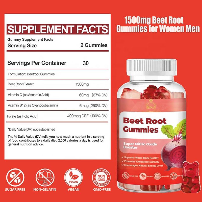 OEM/ODM Beet Root Gummies 1500mg for Whole Body Health and Energy ...
