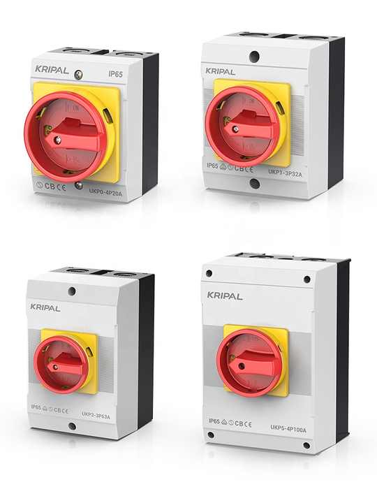 Waterproof Rotary Isolator Switch - 4 Pole IEC IP65 150A AC