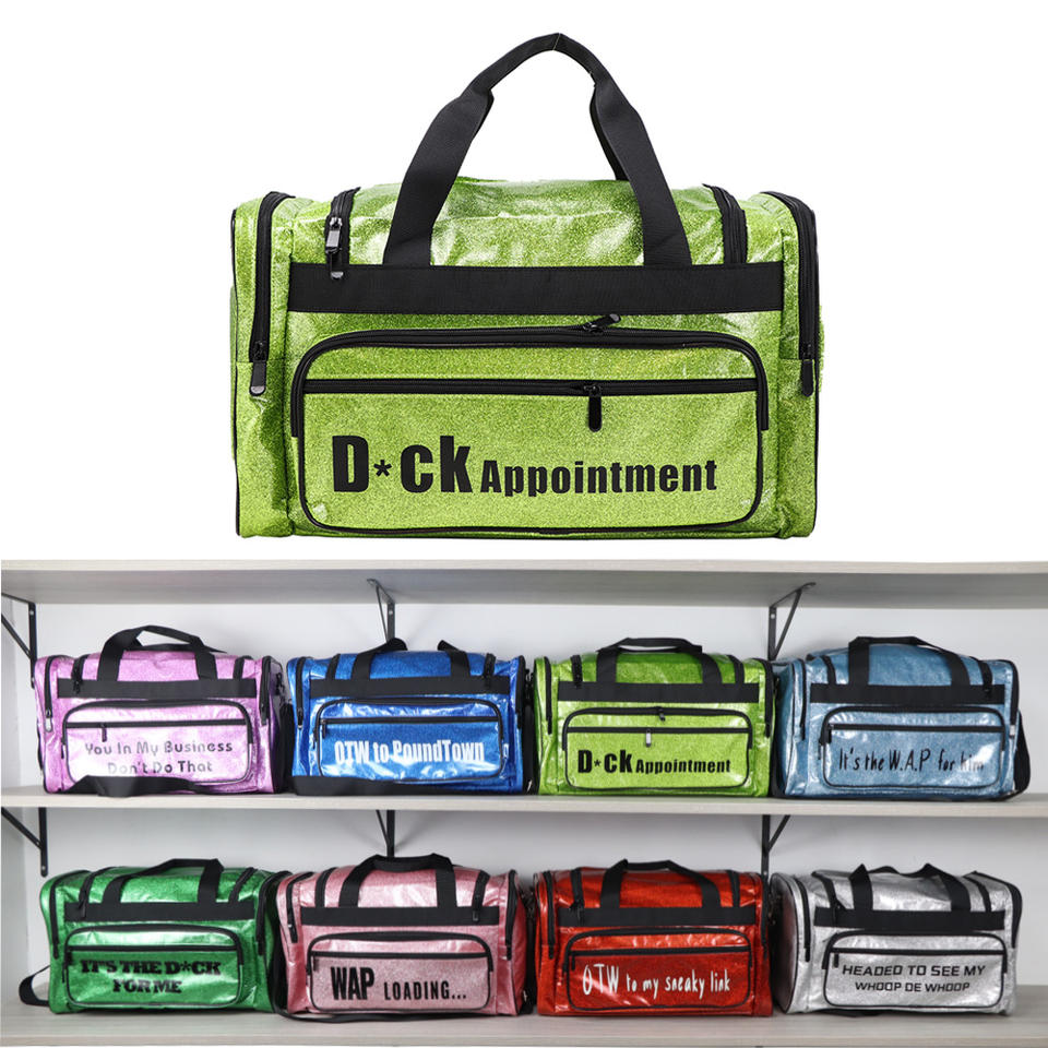 Wholesale spend a night bag overnight bling duffle handbag dry and wet ...
