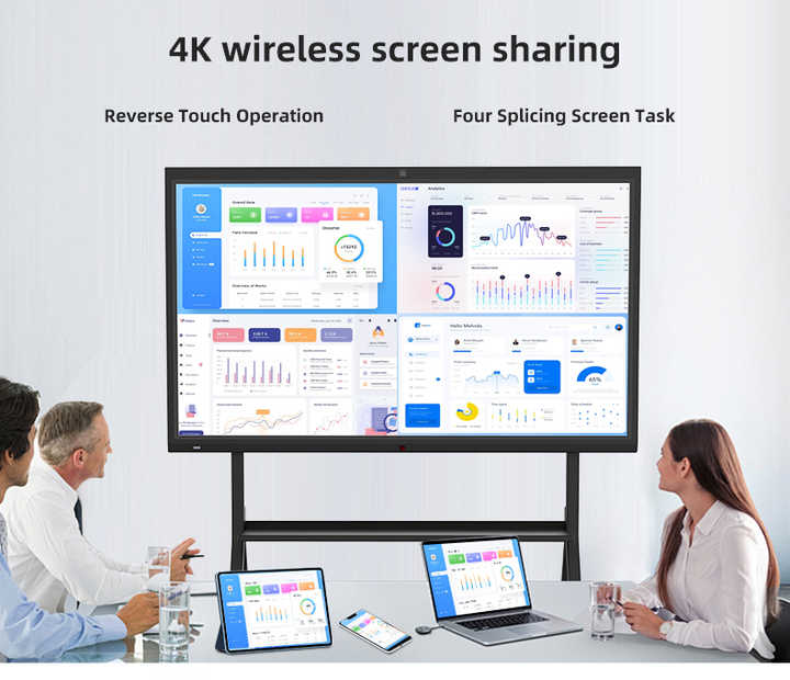 55 65 75 85 86 98 110 inch 4k Digital Smart Flat Panel Multi Touch Screen Led Interactive Boards ...