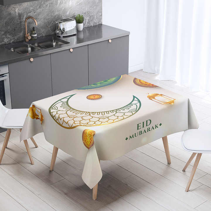 Muslim Eid Al Adha Tablecloth Ramadan Kareem Table Cloth Moon Eid ...