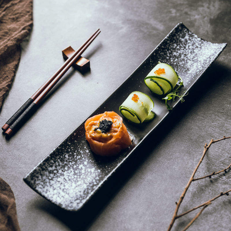 Retro Style Rectangular Porcelain Dinnerware for Restaurants