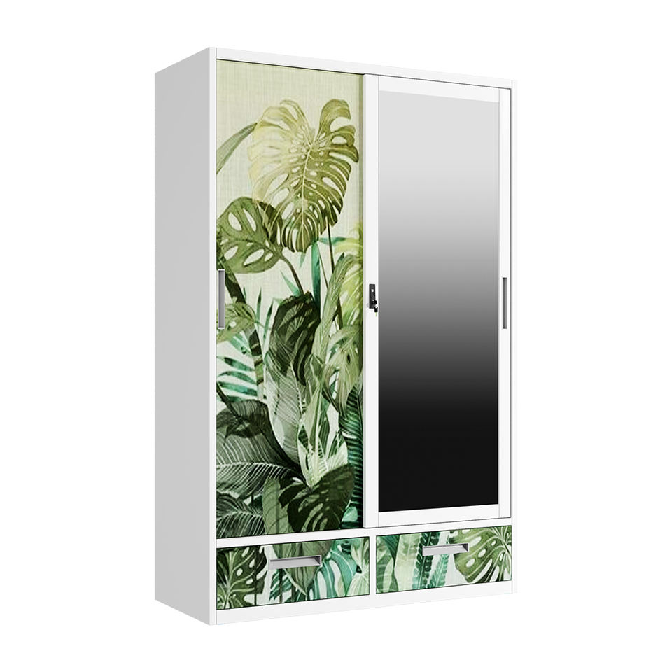 Modern Sliding Door Iron Imprint Cupboard Wardrobe Metal Locker Steel ...