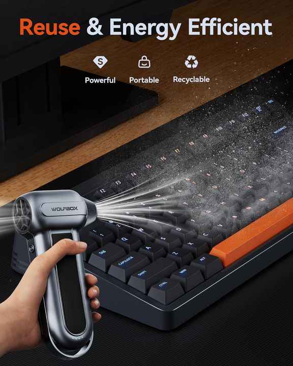 WOLFBOX MF100 Electric Air Duster - 150000RPM Power & Precision