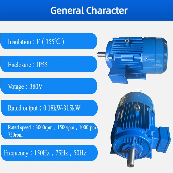 High Efficiency Three-Phase PMSM Electric Fan Motor with 380V AC ...