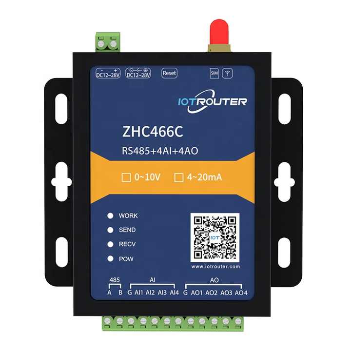 RS485 Modbus MQTT Gateway - 4-20ma 0-10V 4G IO Controller