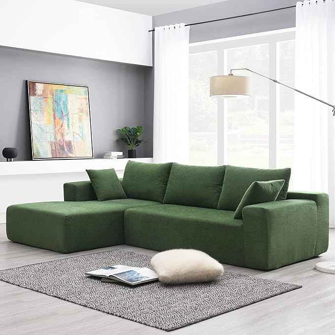 Modern L-Shaped Sectional Sofa Couch - Modular Design, Customizable OEM