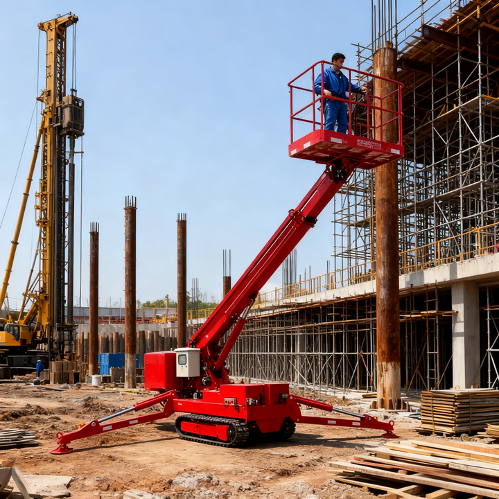 Diesel Engine Crawler Boom Lift Cherry Picker Spider Lifts Hydraulic ...