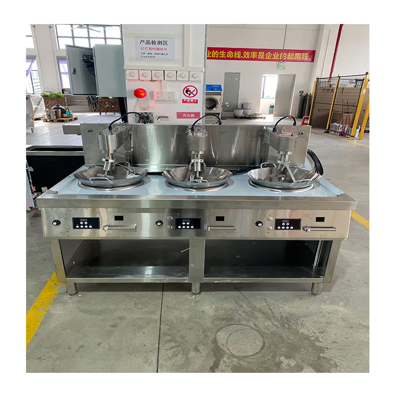 Industrial Cooking Machines Cabinet Automatic Stir Fry Pot Rotating ...
