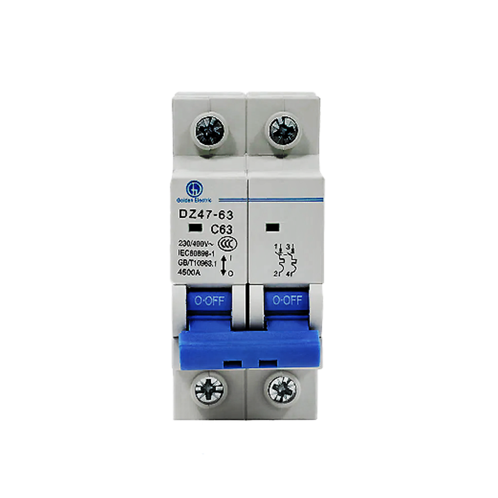 MCB Miniature Circuit Breaker 2P AC 230/400V 16A-63A Copper 6kA ...