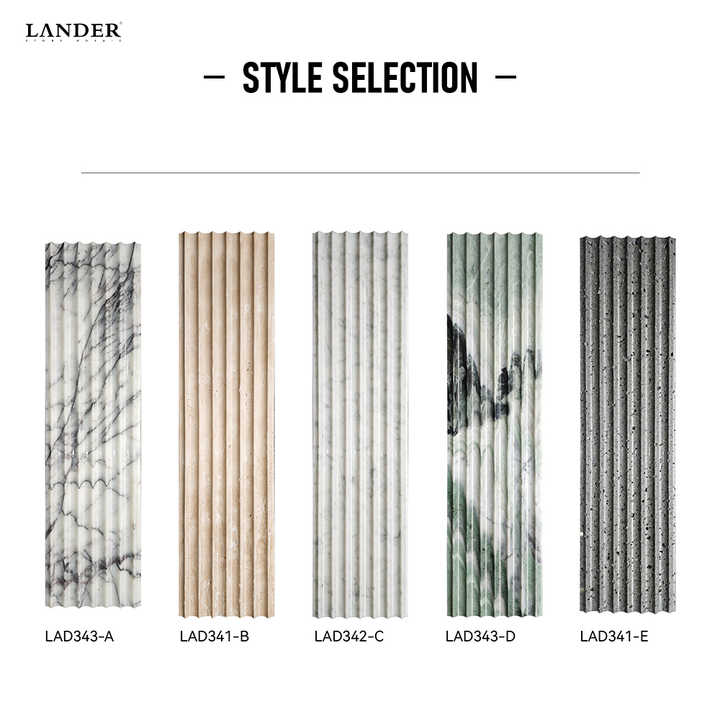 Lander 3D Fluted Marble Tile - Stylish & Durable Solutions