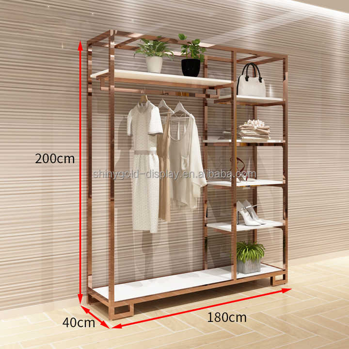 Custom Clothing Store Retail Shoe Racks Garment Clothes Display Stands ...