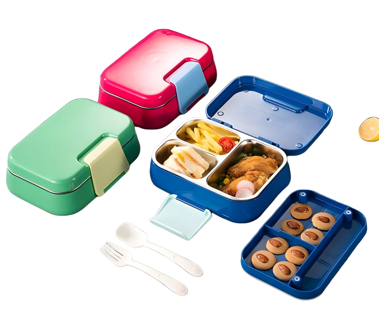 304 Stainless Steel Insulated Lunch Box - 3 Compartments for Children ...