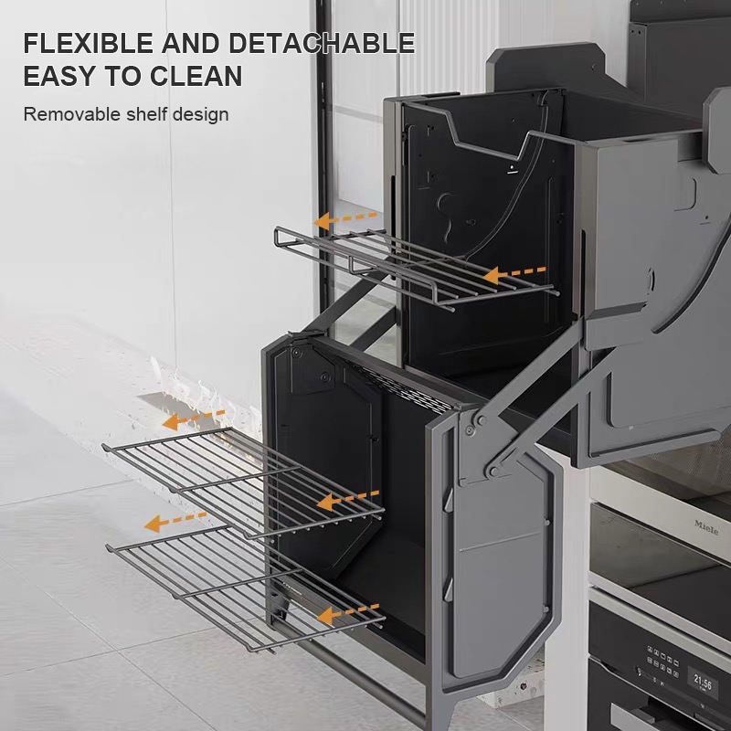 Double Pull Down Basket for Kitchen Cabinets - Eco-Friendly Aluminum ...