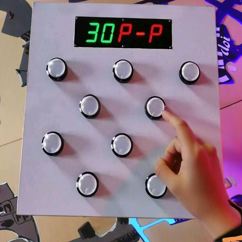 Interactive English Whack-A-Mole Game Wooden Playground Check-In Warm ...