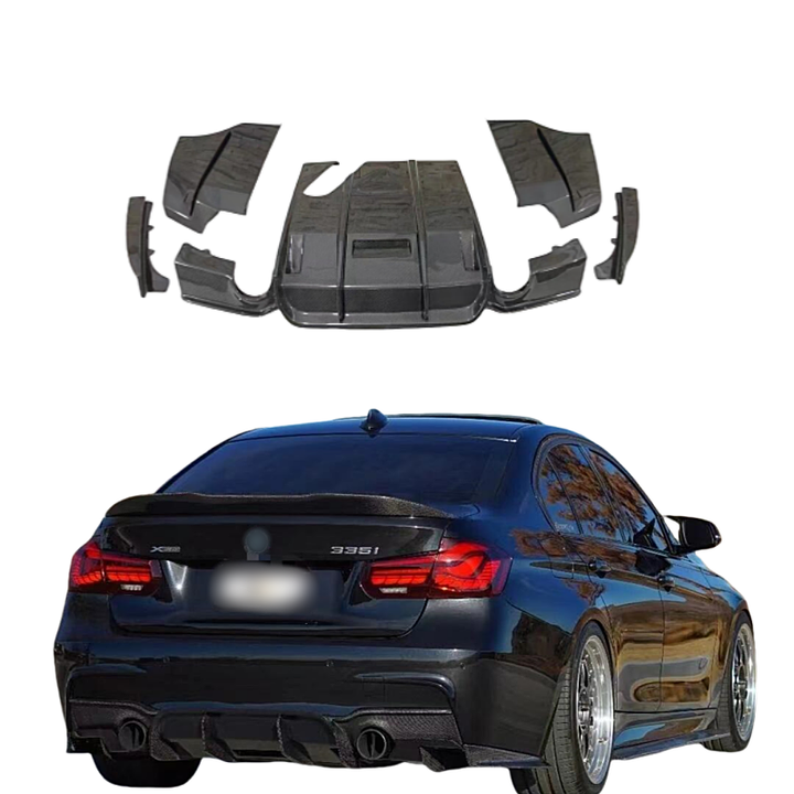 Geex Style Carbon Fiber Rear Bumper Diffuser for BMW F30 F35
