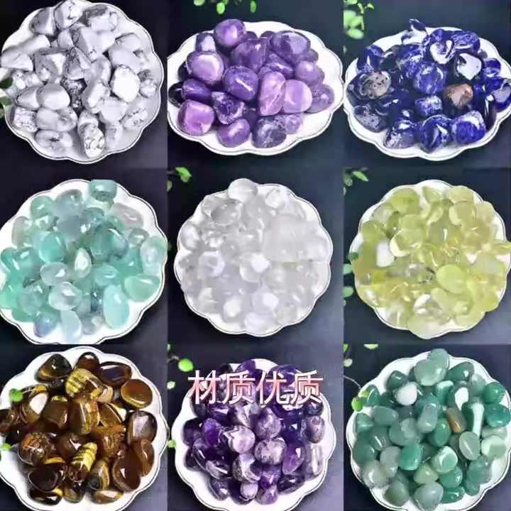 Assorted Tumbled Stones Crystals Bulk Rocks Natural Polished Irregular ...