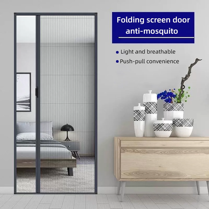 2024 Retractable Mosquito Net Rolling Window Mesh Sliding Push Up Aluminium Profile Insect ...