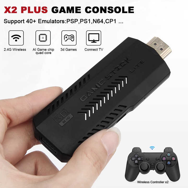 X2 PLUS Retro TV Game Console - 4K Gaming with Dual Controllers