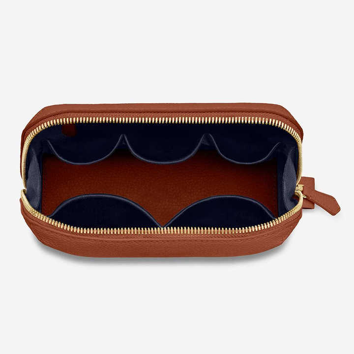 Vegan Leather Travel Storage Organizer Tech Bag Zip Carrying Pouch ...