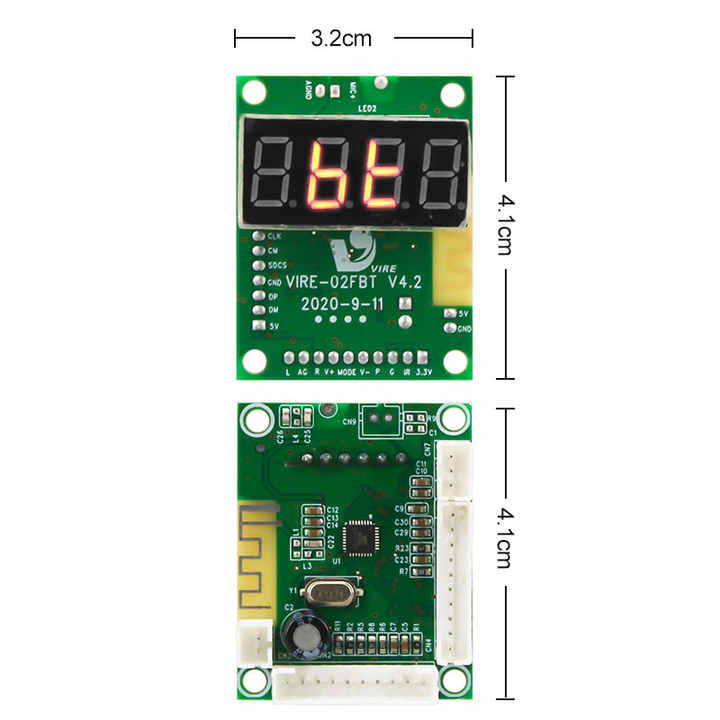 VIRE Mini Mp3 Player Bluetooth Audio Fm Kit Usb Mp3 Player Decoder Module