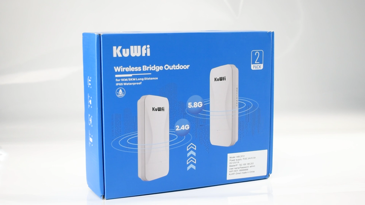 Kuwfi 1-2km 300mbps Ptp Wifi Bridge - Outdoor Wireless Solution
