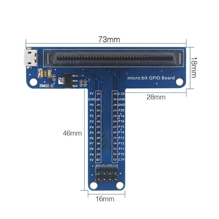 Microbit T-Type GPIO Expansion Development Board with Adapter Read Board for Python Coding ...