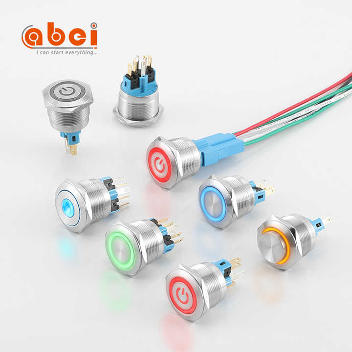 2 Pin Push Button Switch Wiring Diagram - LED Illuminated