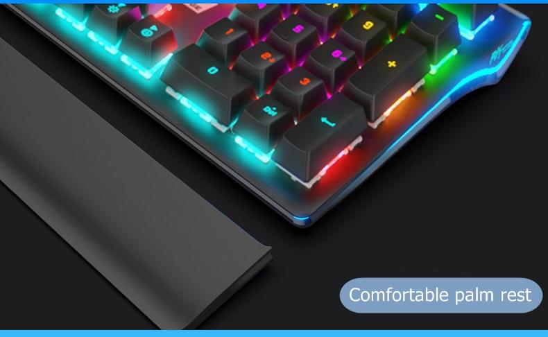 RK108 Mechanical Gaming Keyboard with RGB Teclado Klavye