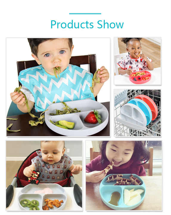 28 Colors Divided Toddler Plates - Skid Resistant & Unbreakable