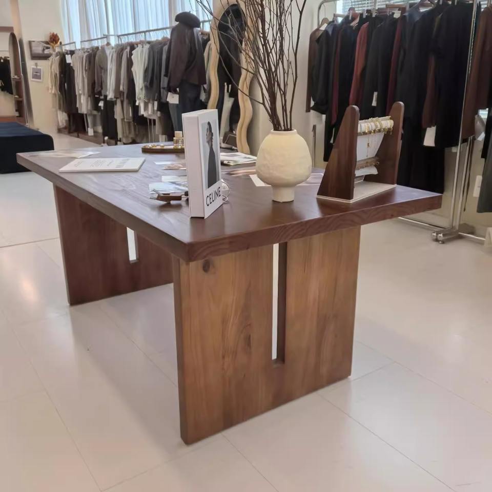 Minimalist Modern Luxury Wood Reception Desk and Cashier Counter for ...