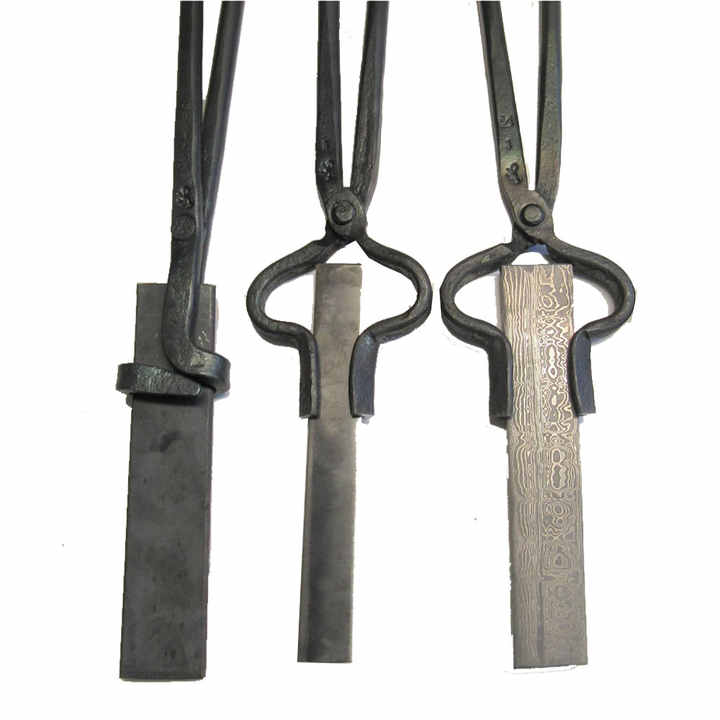Blacksmith Tongs Hand Forged Iron Clamp - Durable & Versatile