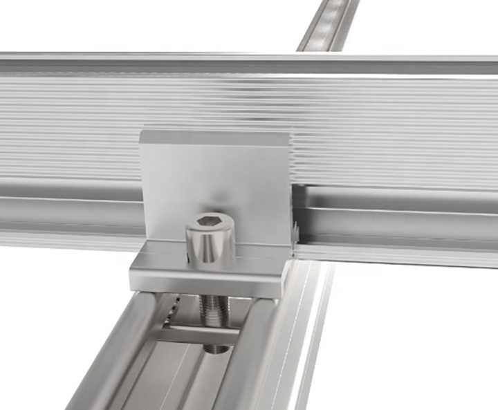Tilt Adjustable Single Pole Ground Mounting System for Solar Panels
